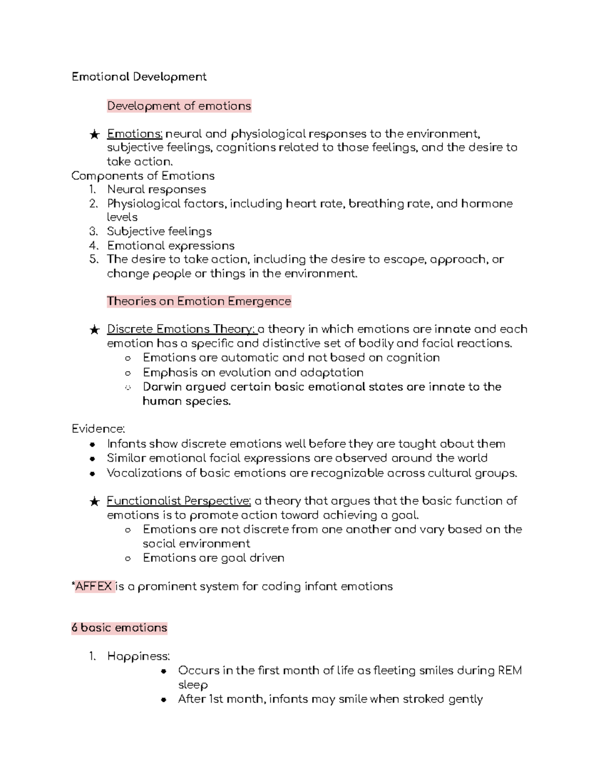 CPSY 3301- Emotional Development - Emotional Development Development of ...