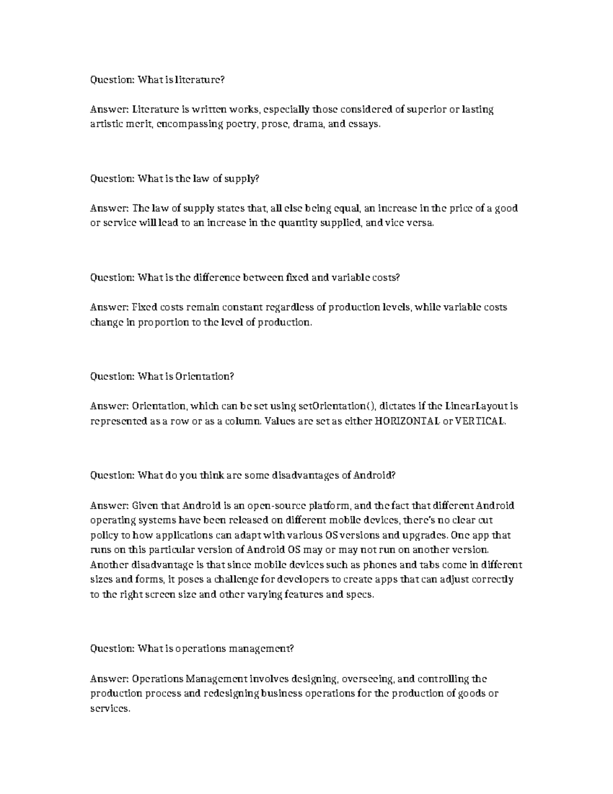 Sentimentalists dozen mia - Question: What is literature? Answer ...