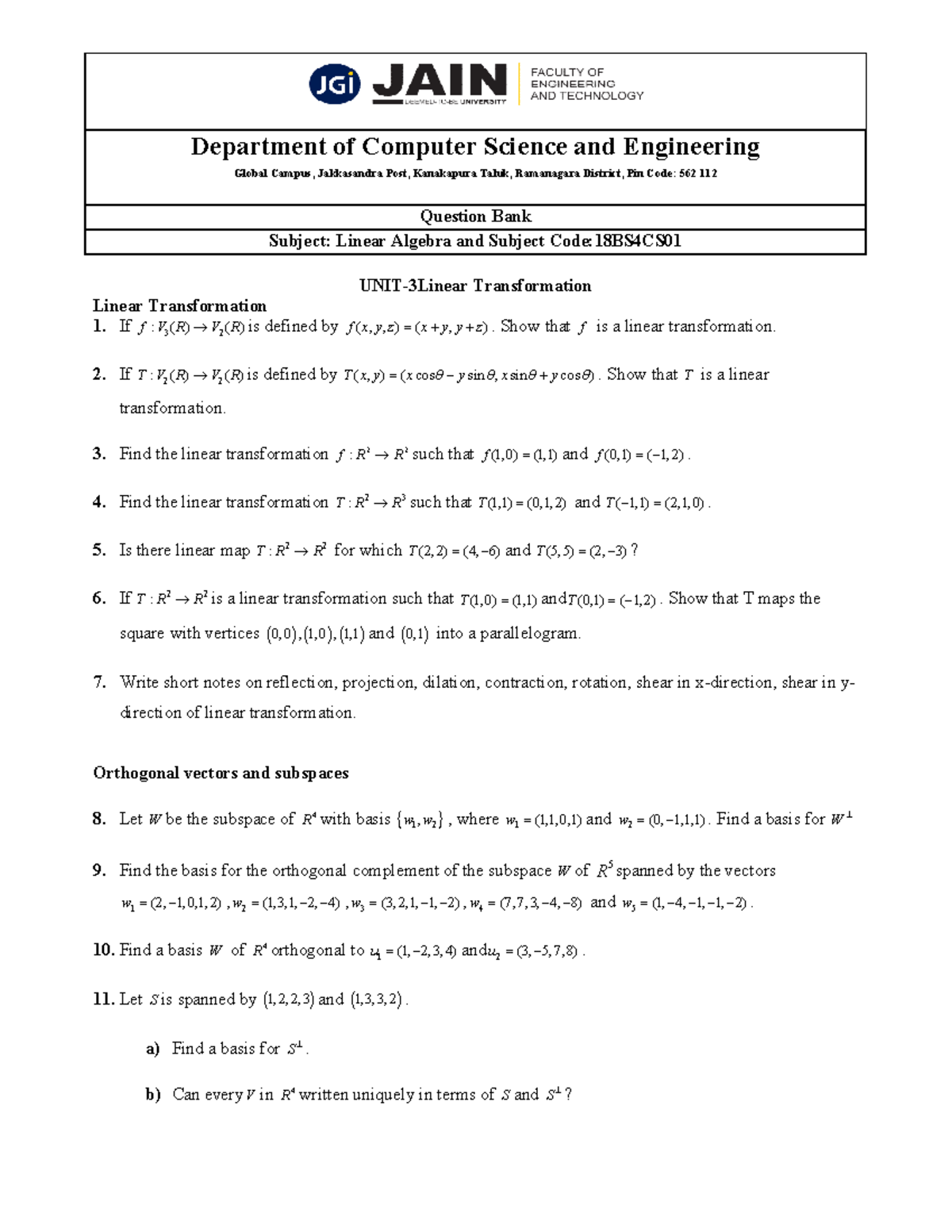 Update m-3 - good - Department of Computer Science and Engineering Global Campus, Jakkasandra ...