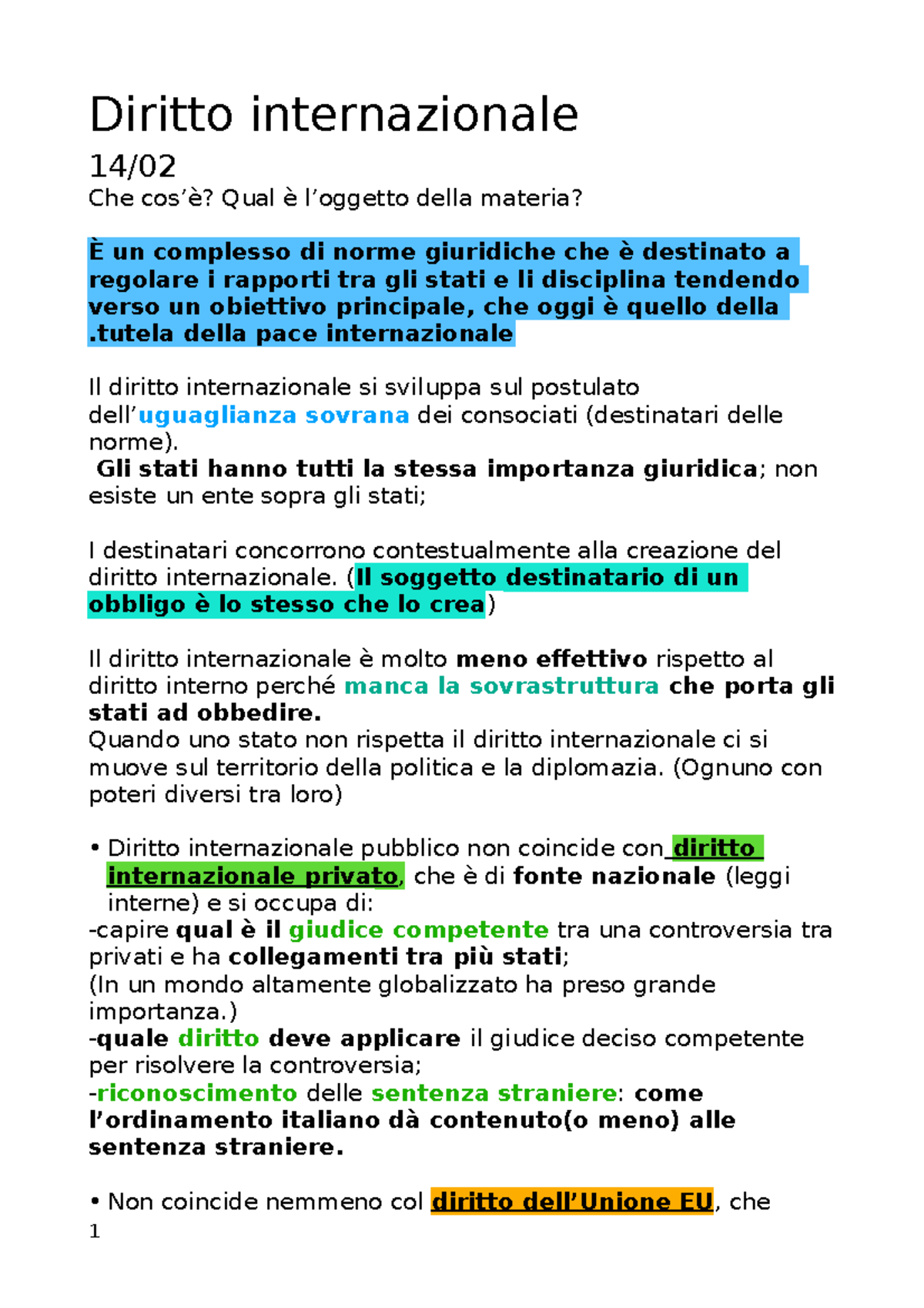 Diritto Internazionale - Diritto internazionale 14/ Che cos’è? Qual è l ...