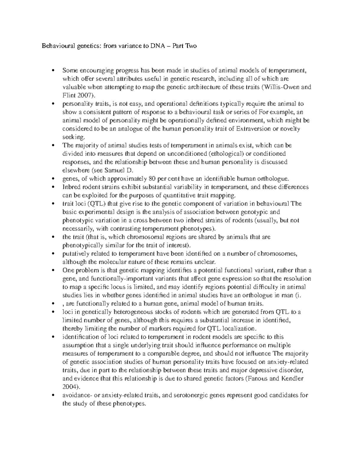 Behavioural genetics- from variance to DNA – Part Two - personality ...