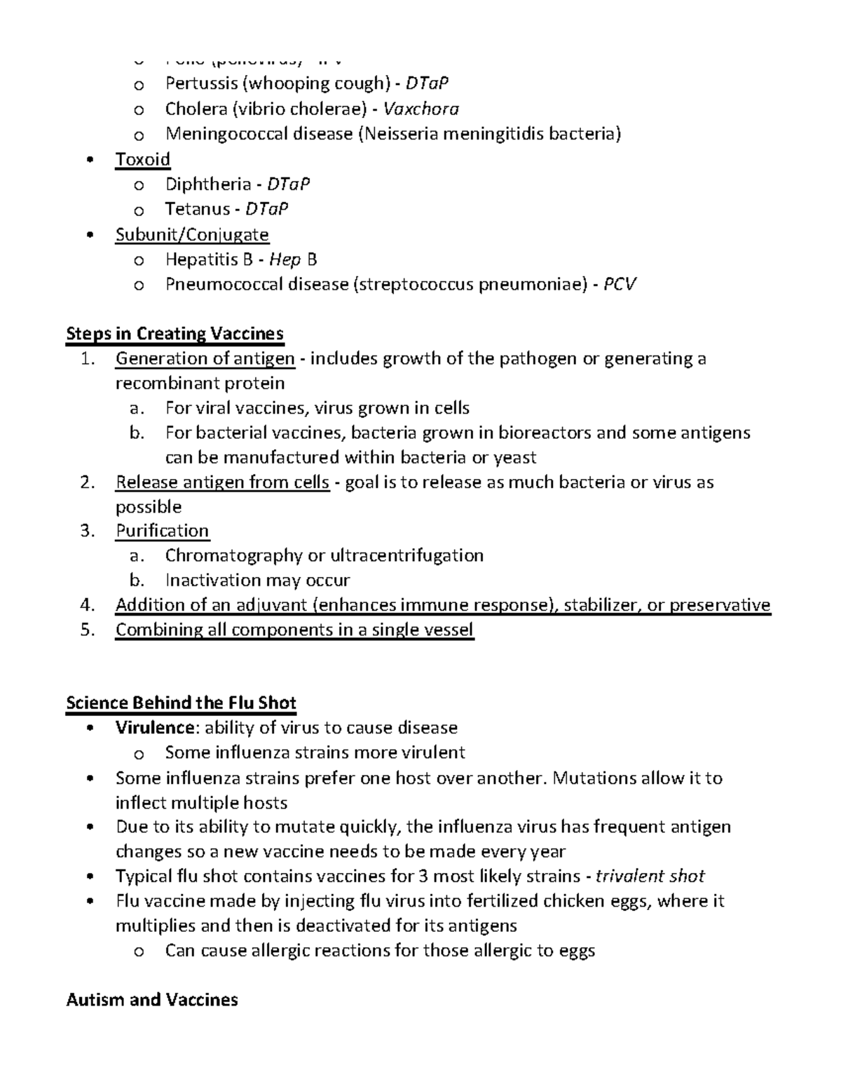 Unit 4 Vaccines-3 - Medical notes - Polio (poliovirus) - IPV Pertussis ...