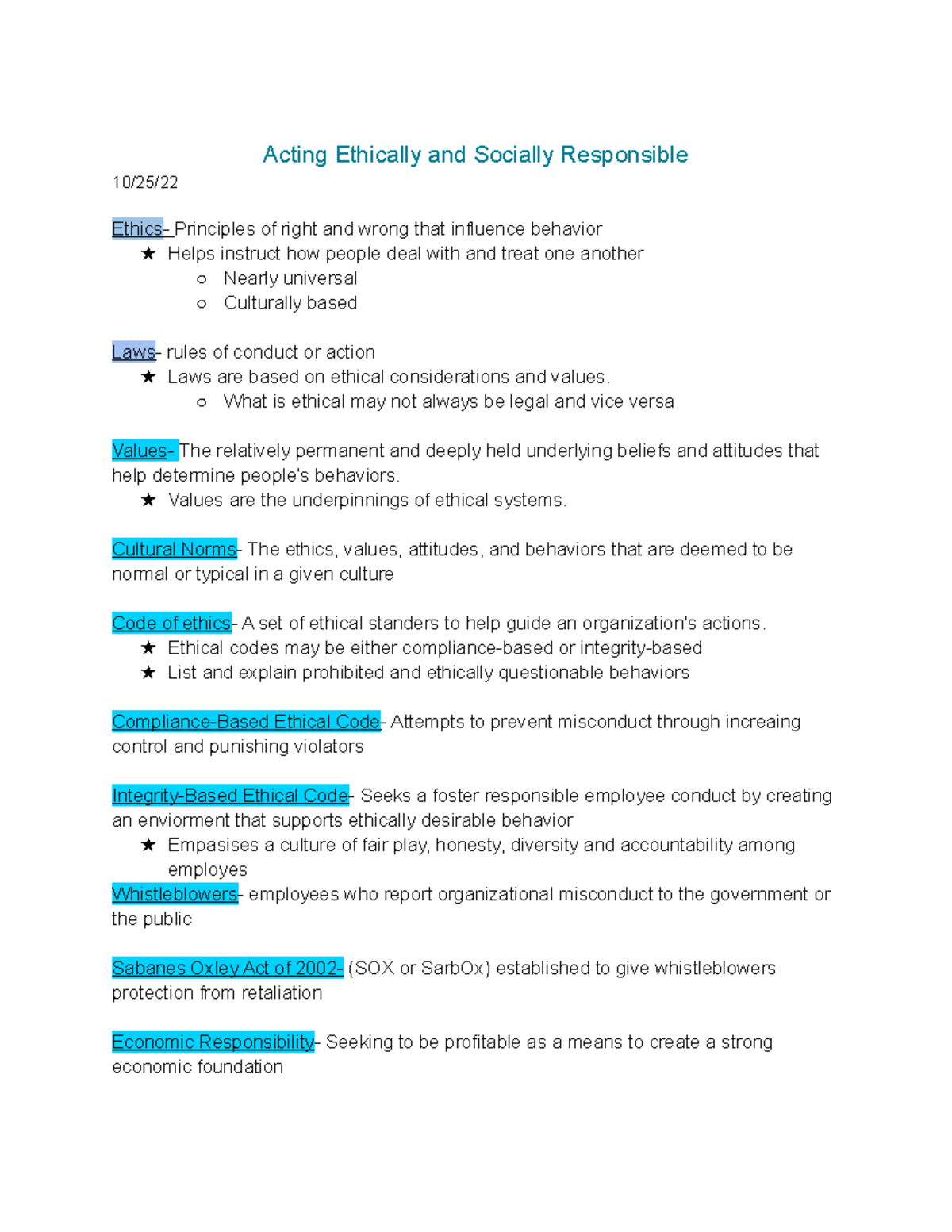 Acting Ethically and Socially Responsible - Acting Ethically and ...