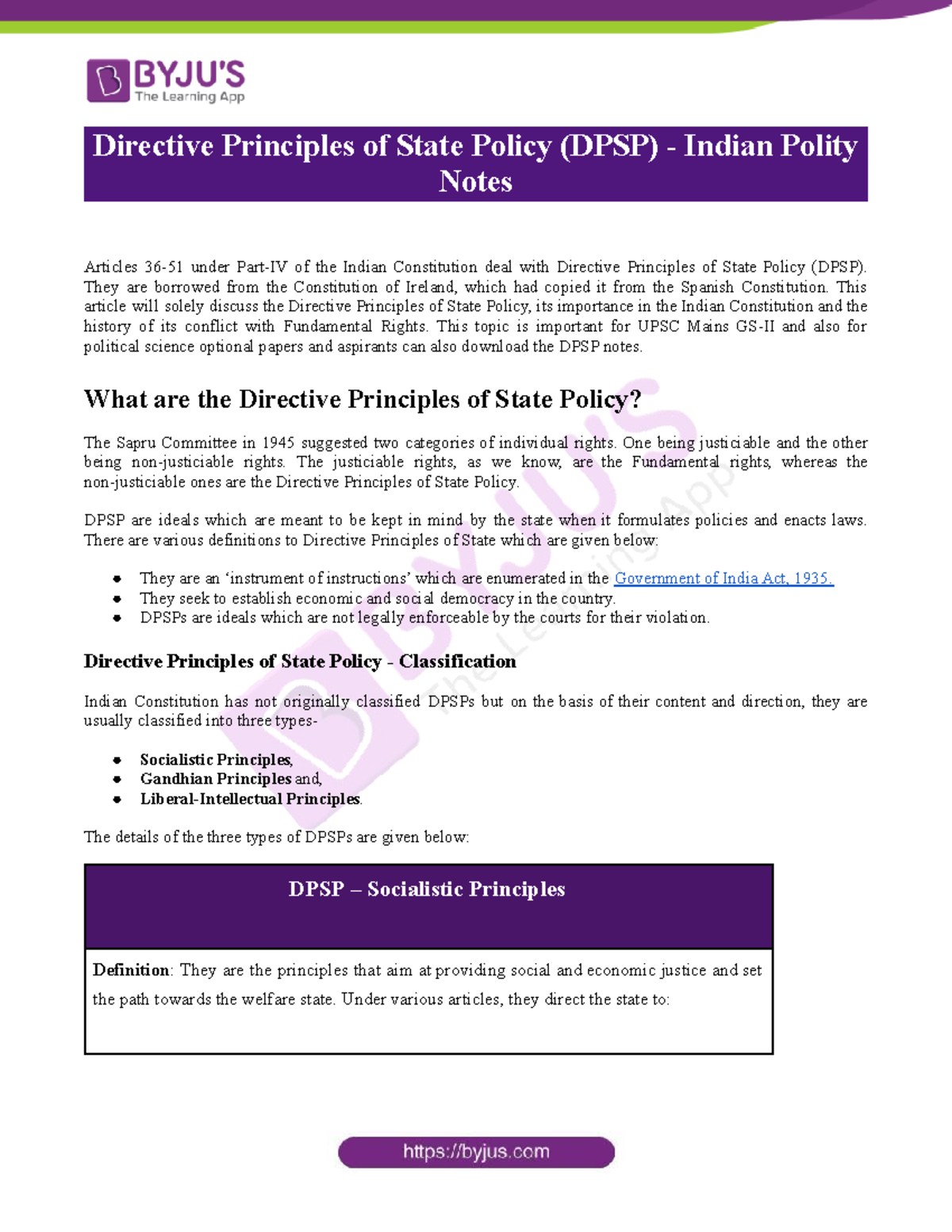 Directive-Principles-of-State-Policy-DPSP-Indian-Polity-Notes ...