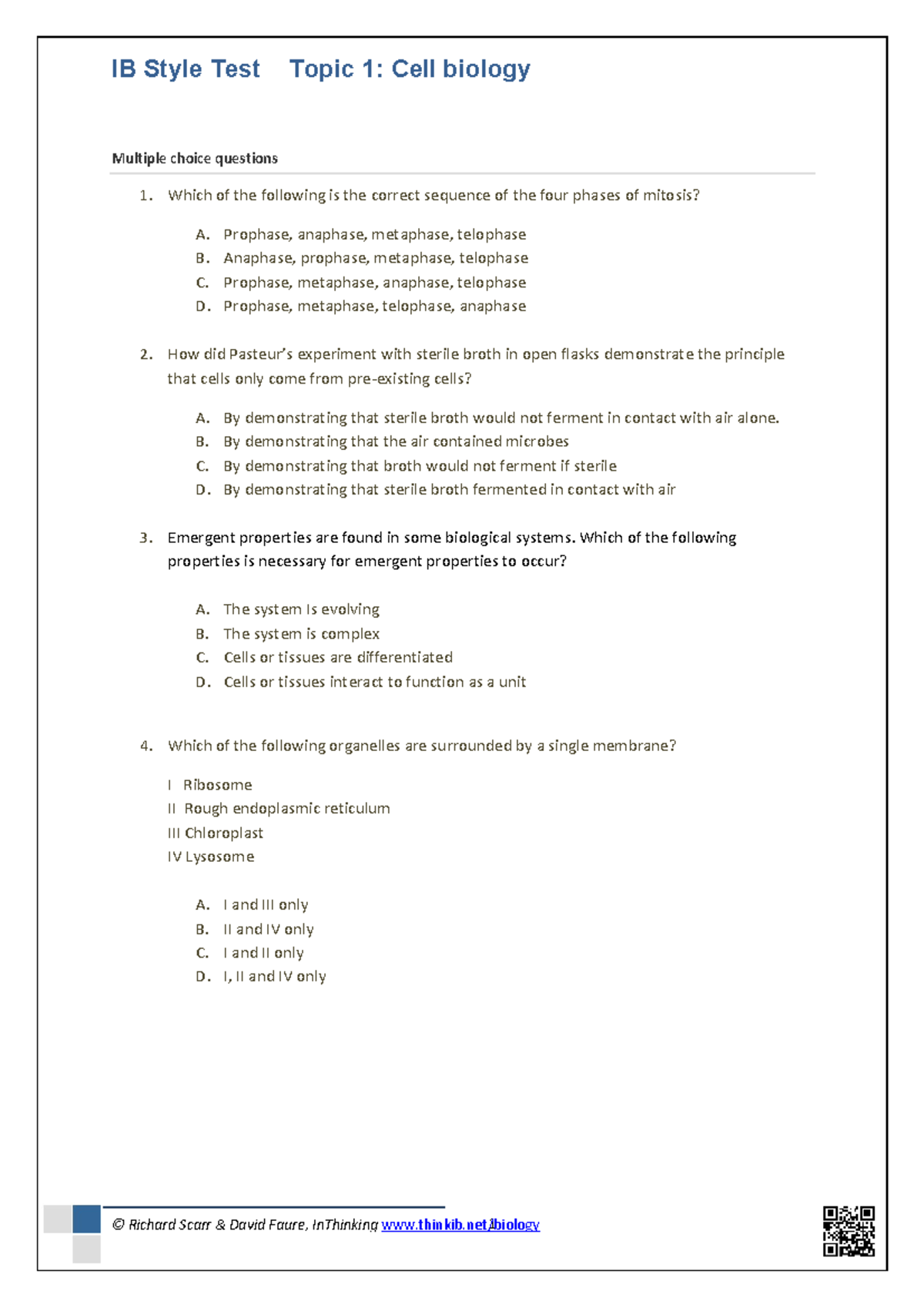 Ib-style-test-topic-1-cell-biology compress Test Practise for students ...