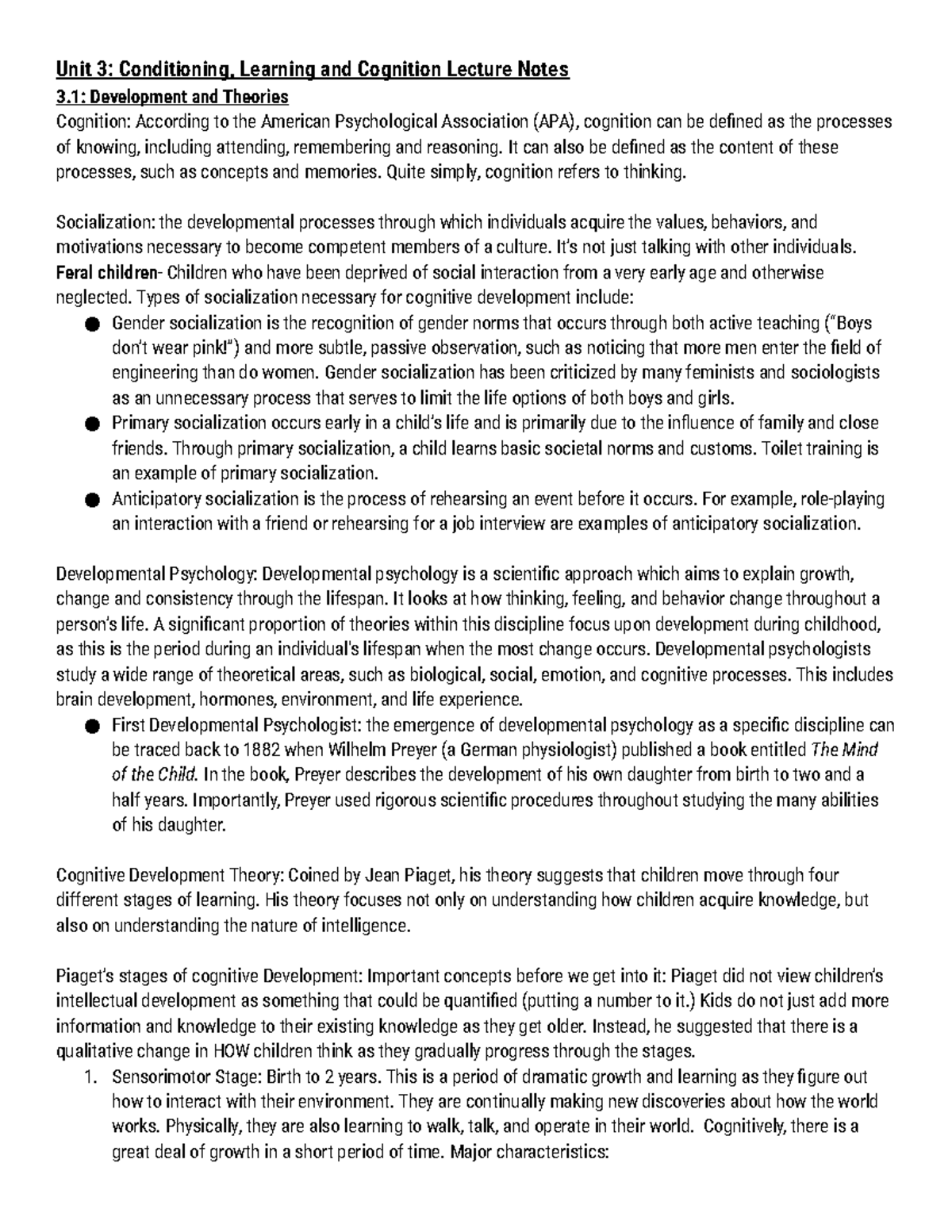 Unit 3 Conditioning Learning And Cognition Lecture Notes It Can Also Be Defined As The