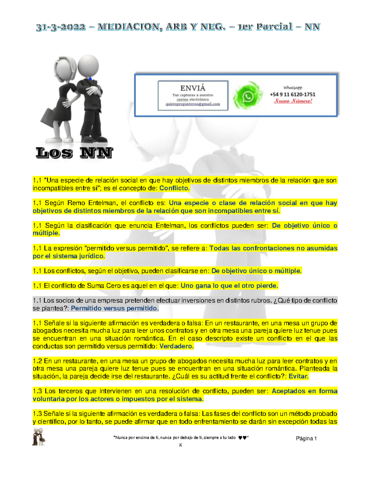 31-3-22 Mediacion, ARB, NEG. 1ER. Parcial - Mediación, Arbitraje y Negociación - Siglo 21 - Studocu