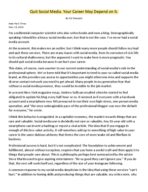 Preliminary Essay Outline Student Sample - School of Advancement ...