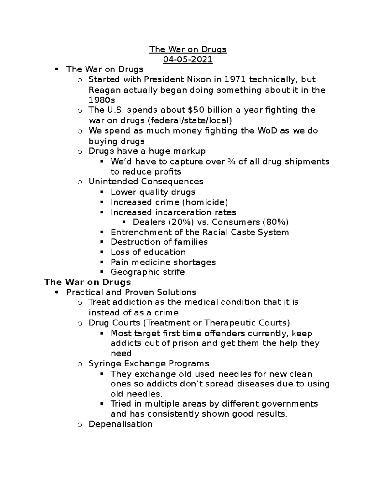 Stu Doc- The War on Drugs - The War on Drugs 04-05- The War on Drugs o ...