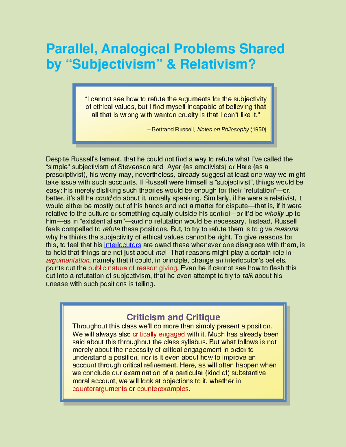 Ethics Problems - Professor: Philips Discussion and participation-based ...