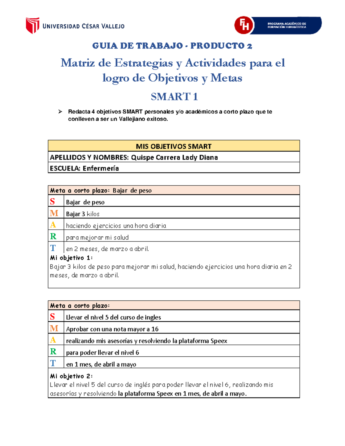 Esquema de un cuadro de doble entrada en Matriz Smart - GUIA DE TRABAJO ...