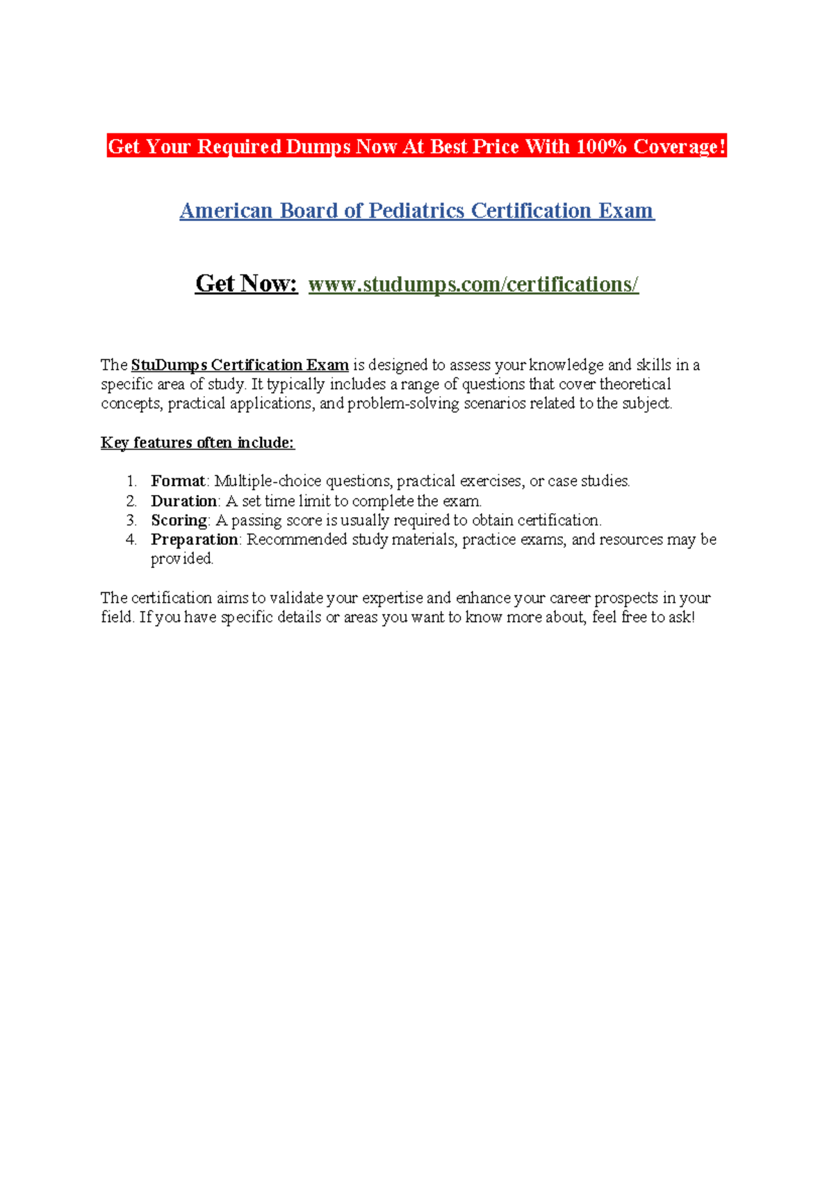 American Board of Pediatrics Certification Exam - Get Your Required ...