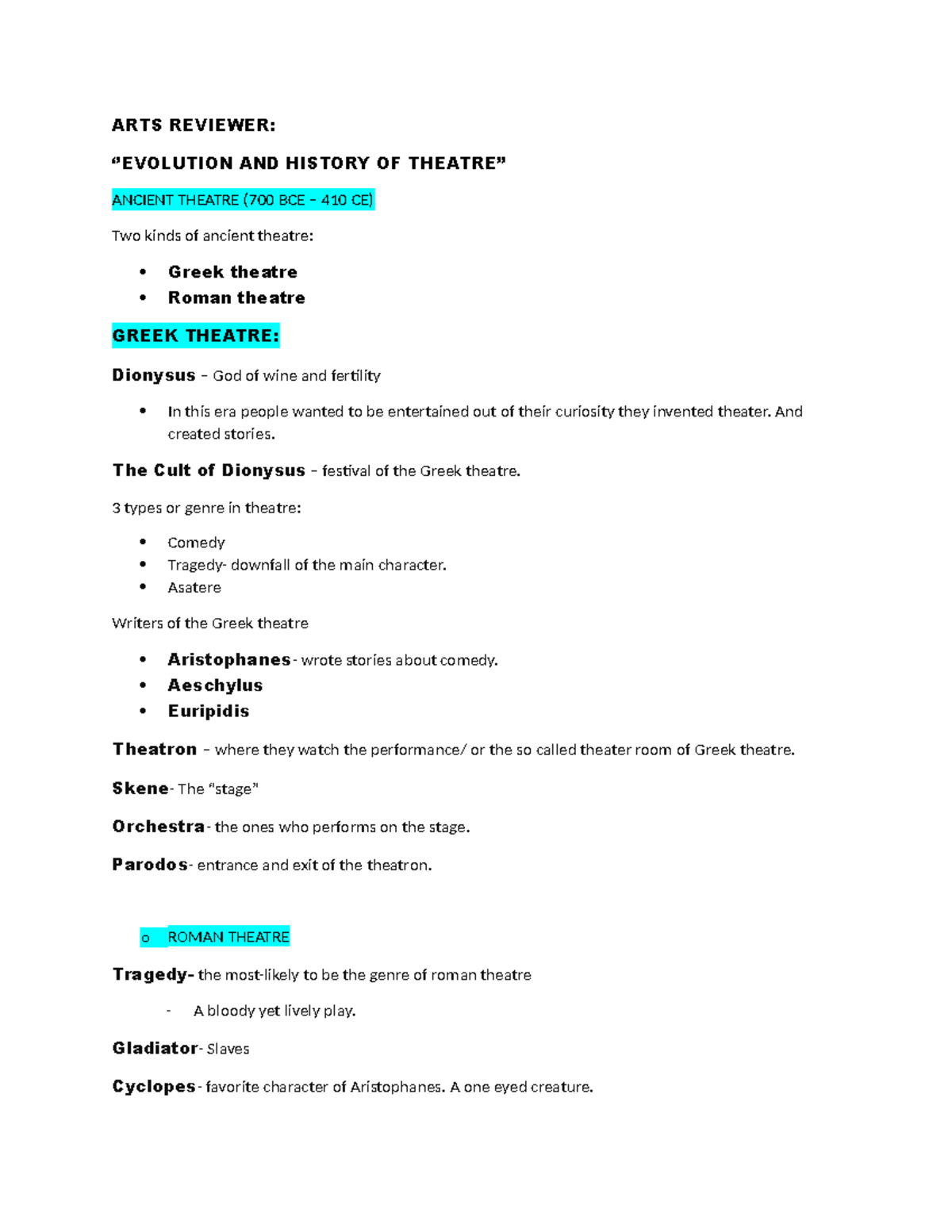 ARTS- Reviewer - To learn more - ARTS REVIEWER: ‘’EVOLUTION AND HISTORY ...