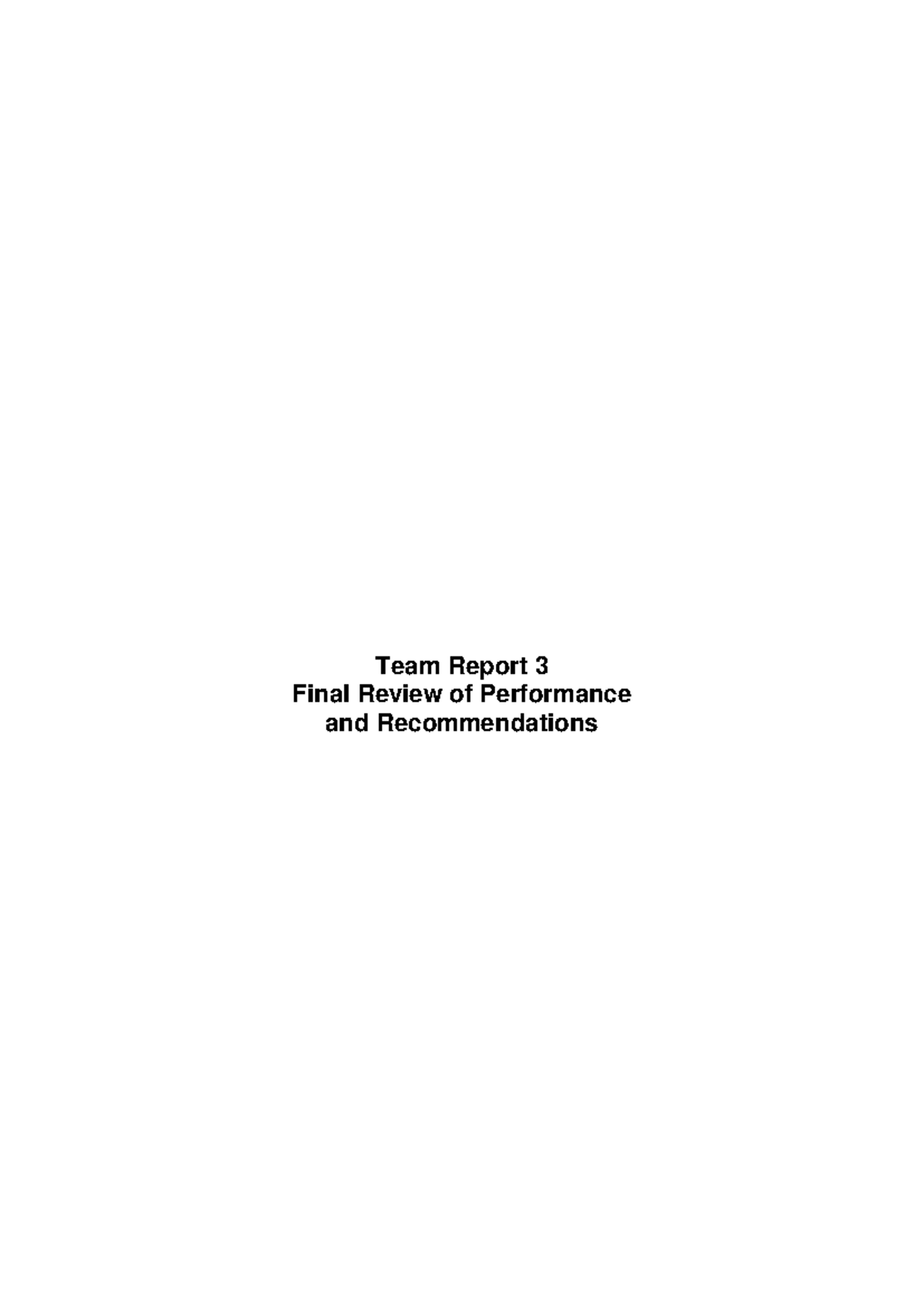 Business Simulation Report 3 Final Review of Performance and ...