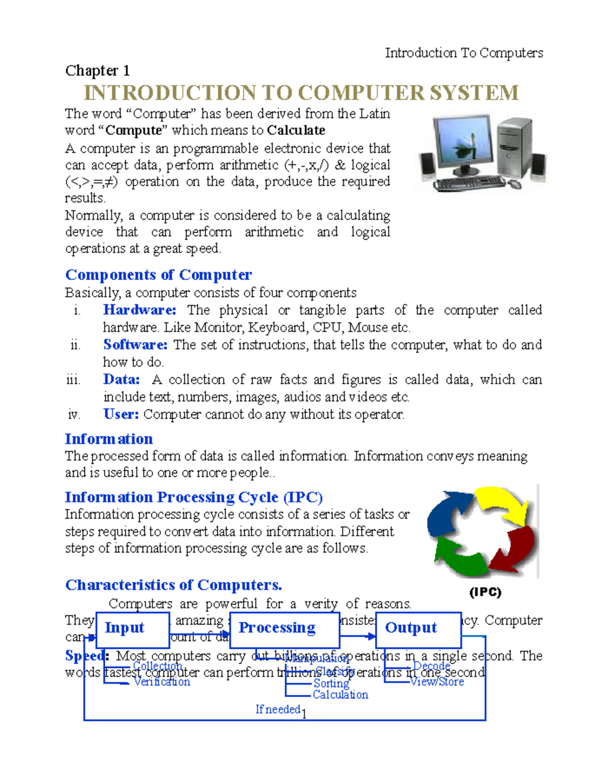 1 Chapter(ICS) - here i am submitted my notes - (IPC) Chapter 1 ...