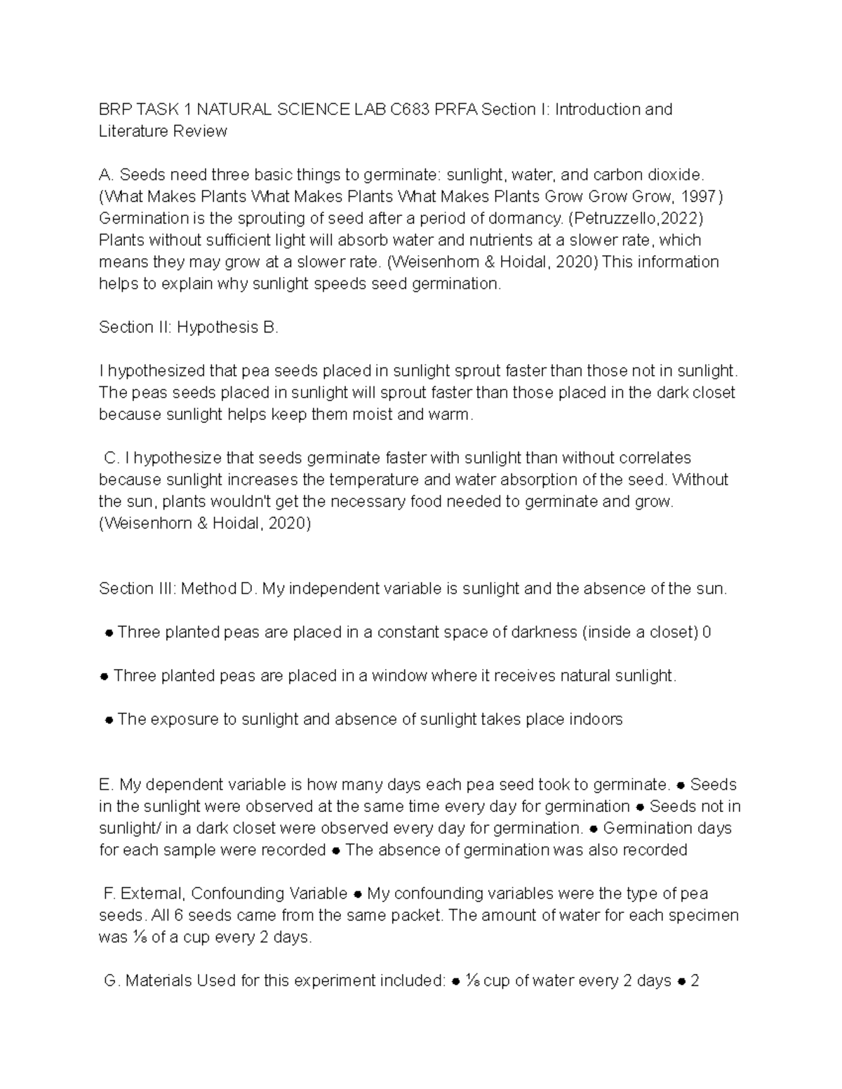 BRP TASK 1 Natural Science LAB C683 - BRP TASK 1 NATURAL SCIENCE LAB ...