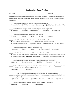 Geologic Ages Pre-lab - Quiz - Determining Geologic Ages Pre-lab Print Name Section # There are ...