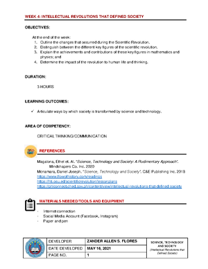 Week 3-4 Content AND Contextual Analysis - DEVELOPER ZANDER ALLEN S ...