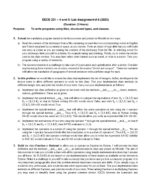 EECE 231 Lab 7 2023 - dsdsf - EECE 231 – 4 and 5: Lab Assignment # 6 (Duration: 2 Hours) Purpose ...