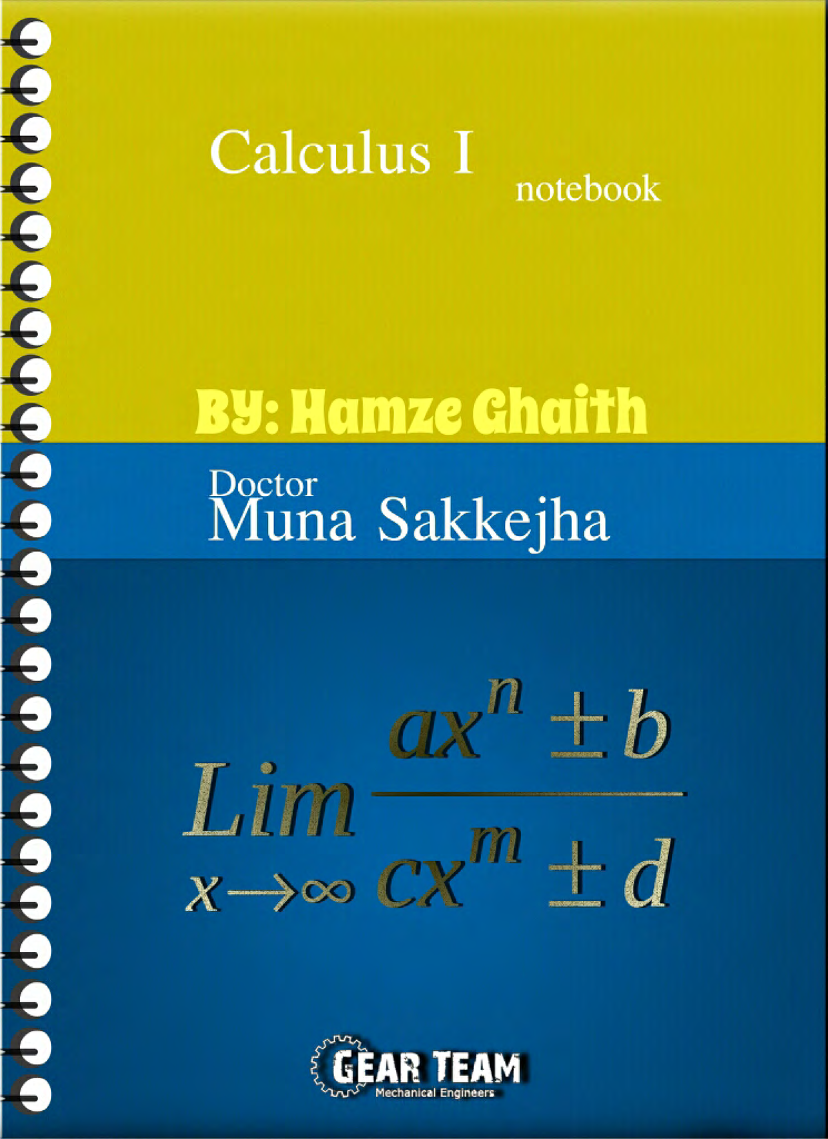 Calculus 1 - Notebook - Muna Sakijha - 2016 - Calculus 2 - Studocu