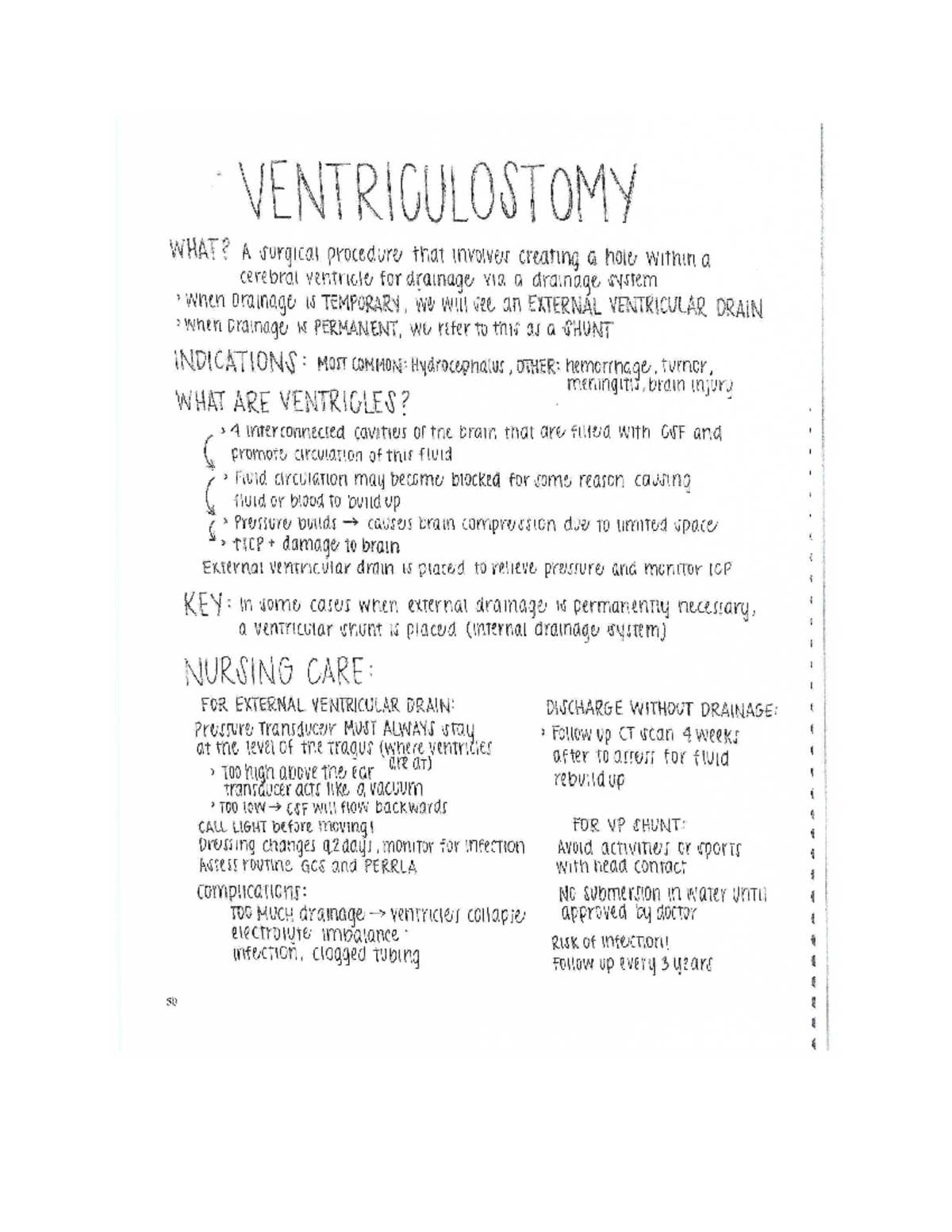 Ventriculostomy - n/a - NUR2212 - Studocu