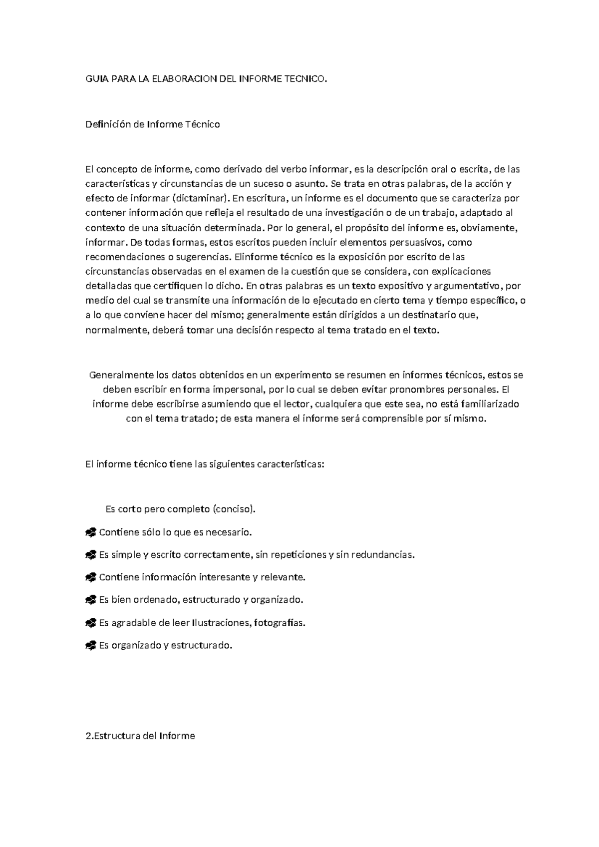 Informe tecnico senati - GUIA PARA LA ELABORACION DEL INFORME TECNICO. Definición de Informe ...