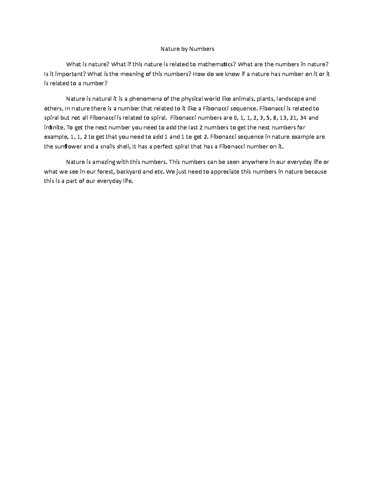 Math - Patterns in nature, mathematics in nature - Nature by Numbers ...