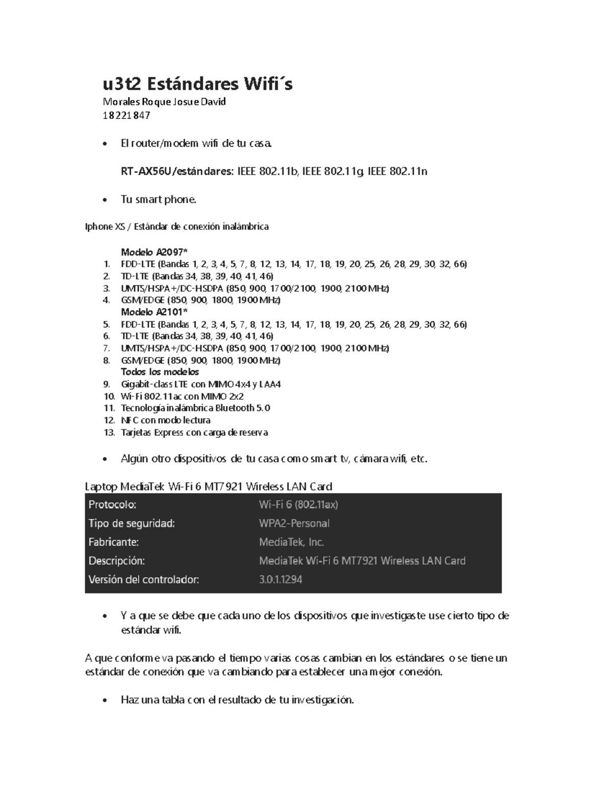 U3t2 Estándares Wifi - Practica de analisis de señales - u3t2 Estándares Wifi ́s Morales Roque ...