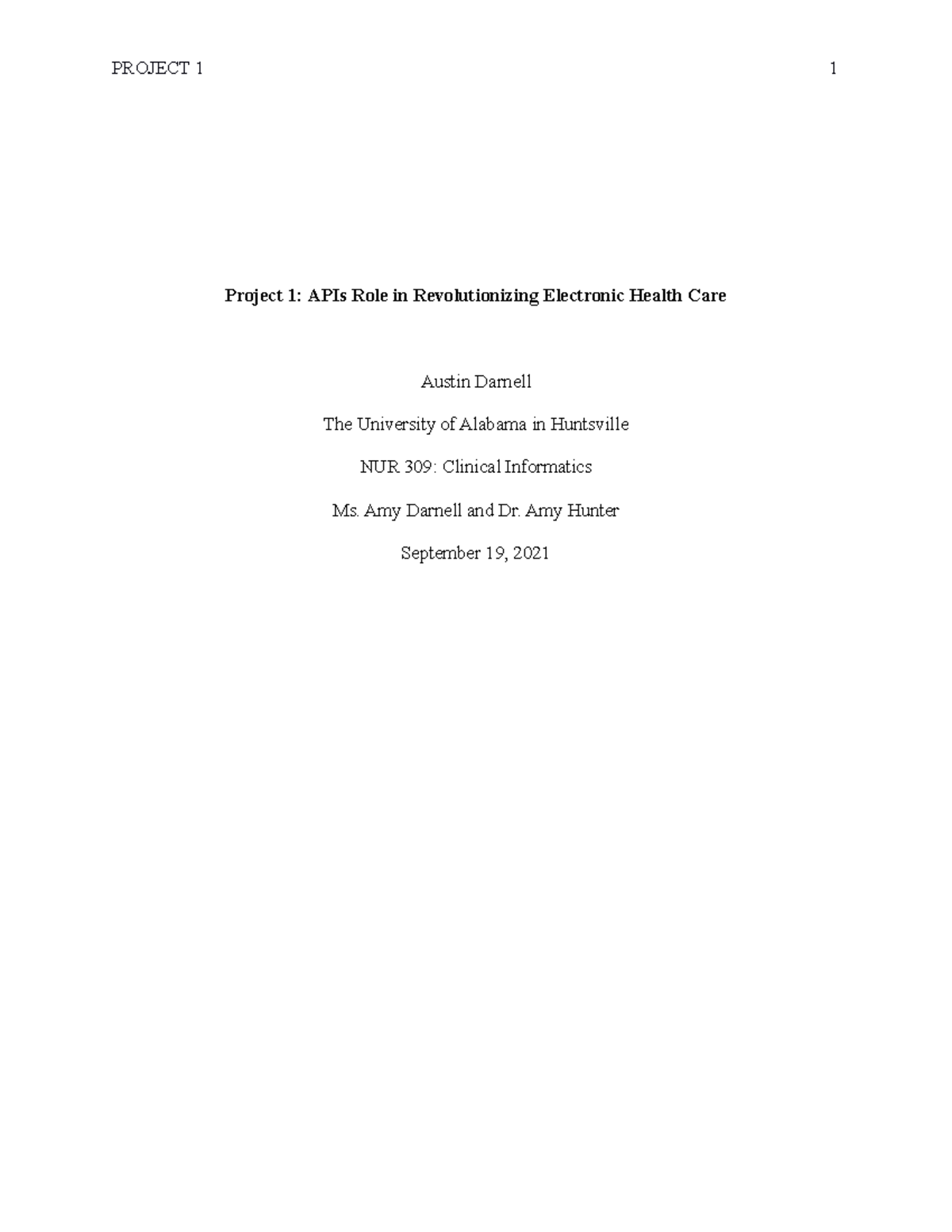 API assignment copy for study - PROJECT 1 1 Project 1: APIs Role in ...
