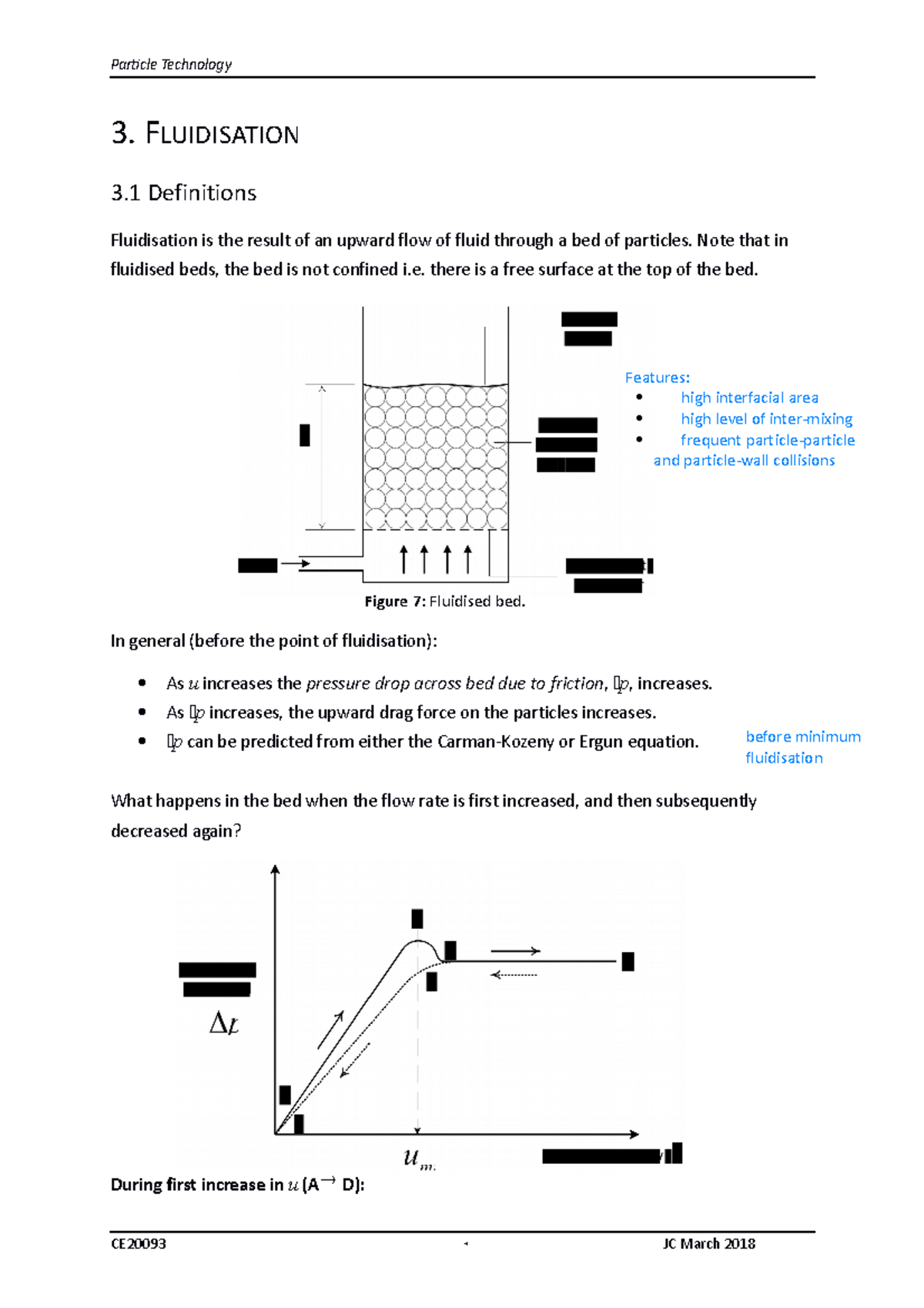 Lecture notes - it is on your mum - 3. FLUIDISATION 3 Definitions ...