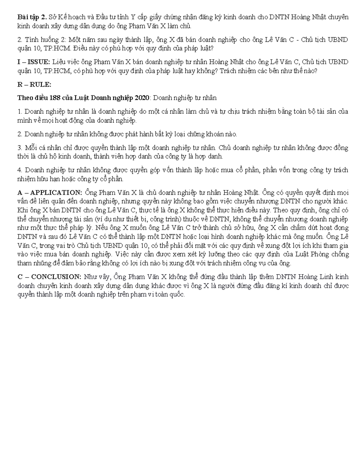 Bài tập tuần 4 2 - cvcx - Bài tập 2. Sở Kế hoạch và Đầu tư tỉnh Y cấp ...