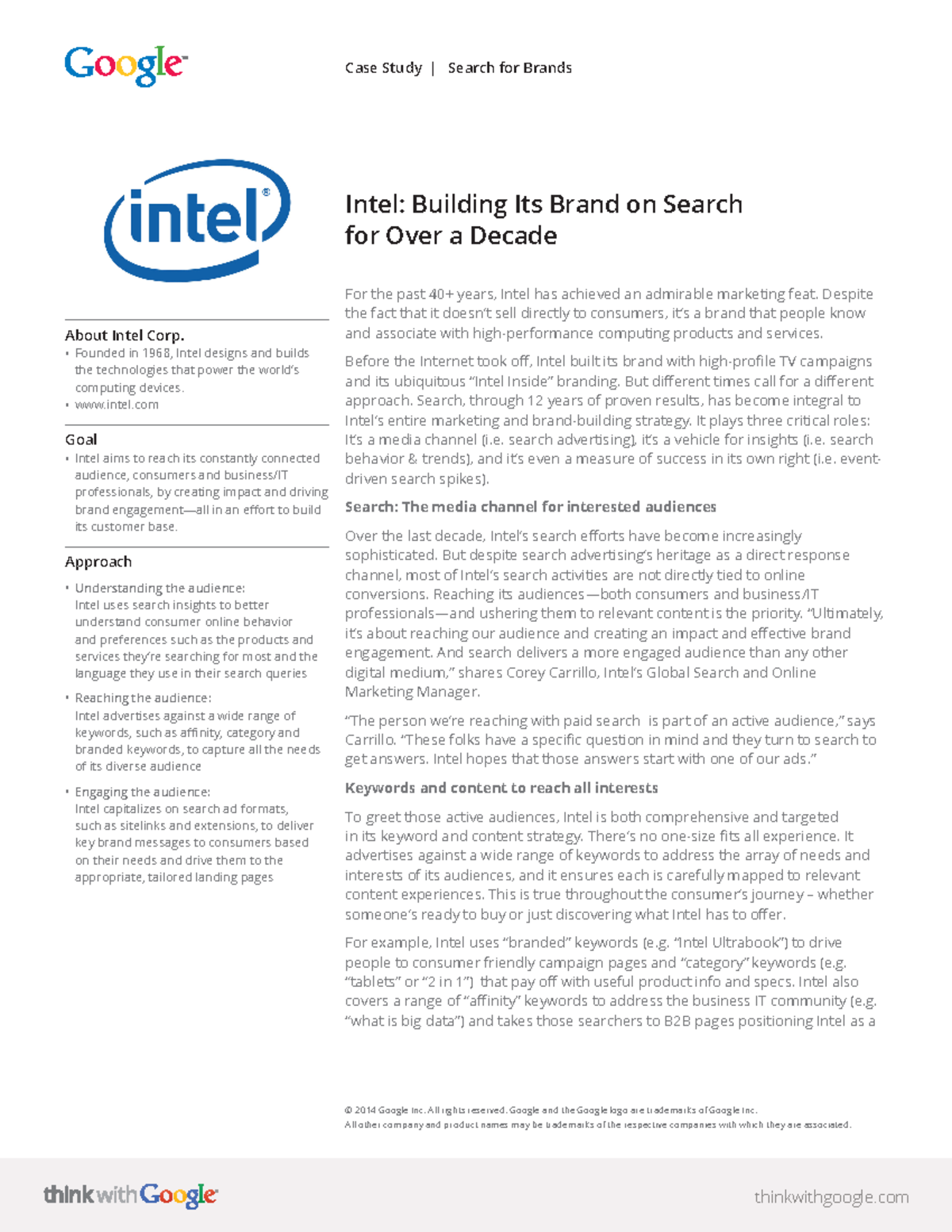 Intel-building-its-brand-on-search case-studies - For the past 40 ...
