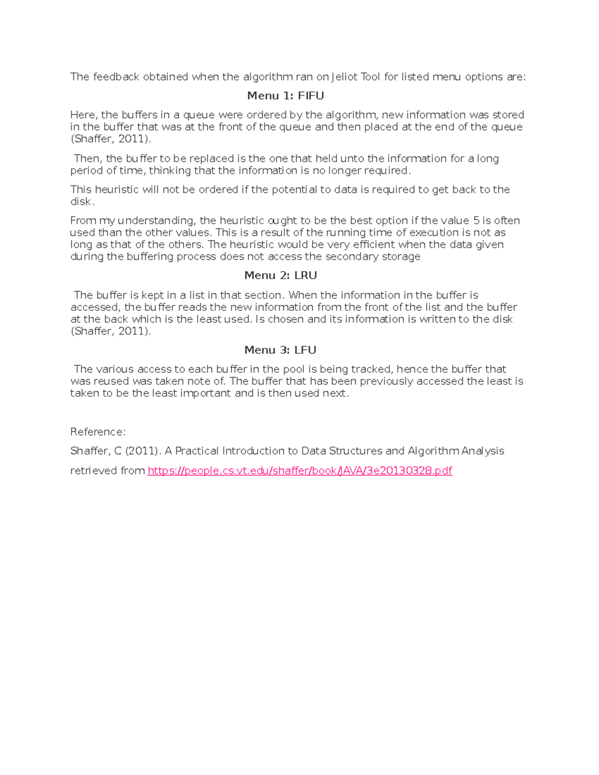 DISCUSSION LECTURE NOTE UNIT 7 CS3307 - The feedback obtained when the algorithm ran on Jeliot ...