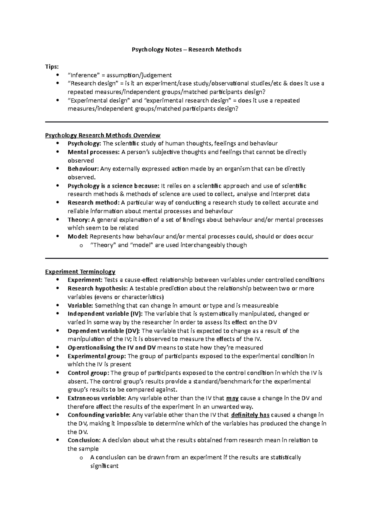 Research-Methods - psych - Psychology Notes – Research Methods Tips ...