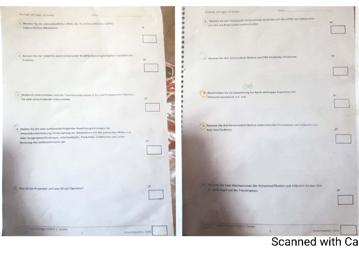 Averhoff 3 Genetik - Molekularbiologie und Genetik - Studocu