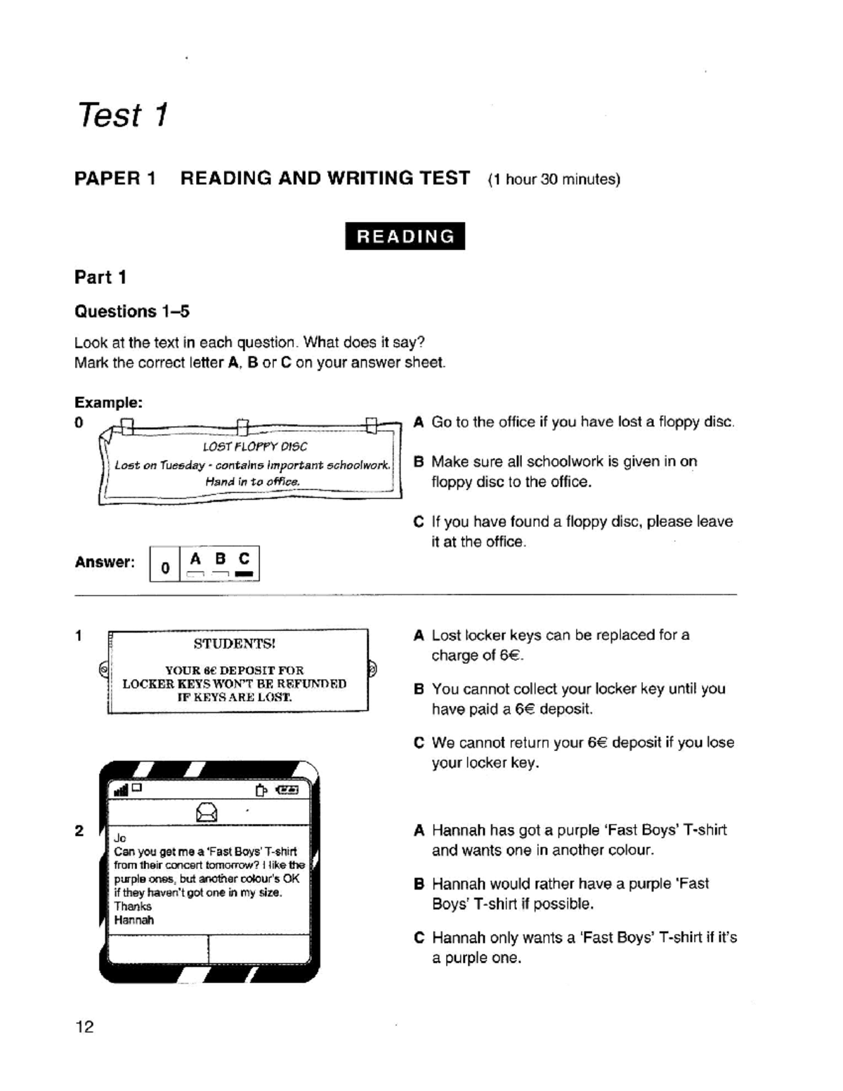 B1.1 Final Term - Reading Practice Test - ngôn ngữ anh - Studocu