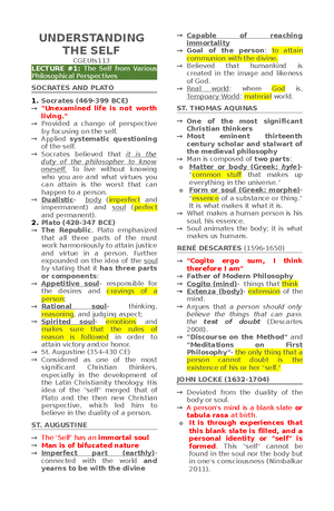 Understanding-the-Self - Self and Society - Studocu
