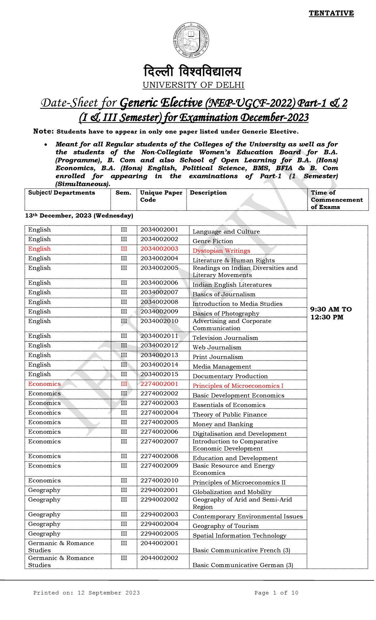 Httpswww.exam.du.ac.inuserfilesdownloadsdatesheetnd 232023 09 12 ...