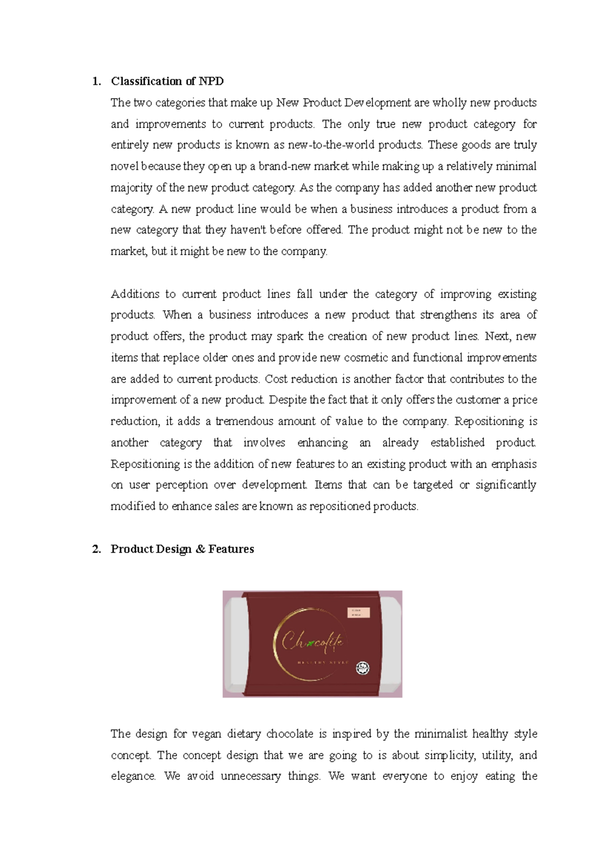 NPD design - NPD - Classification of NPD The two categories that make ...