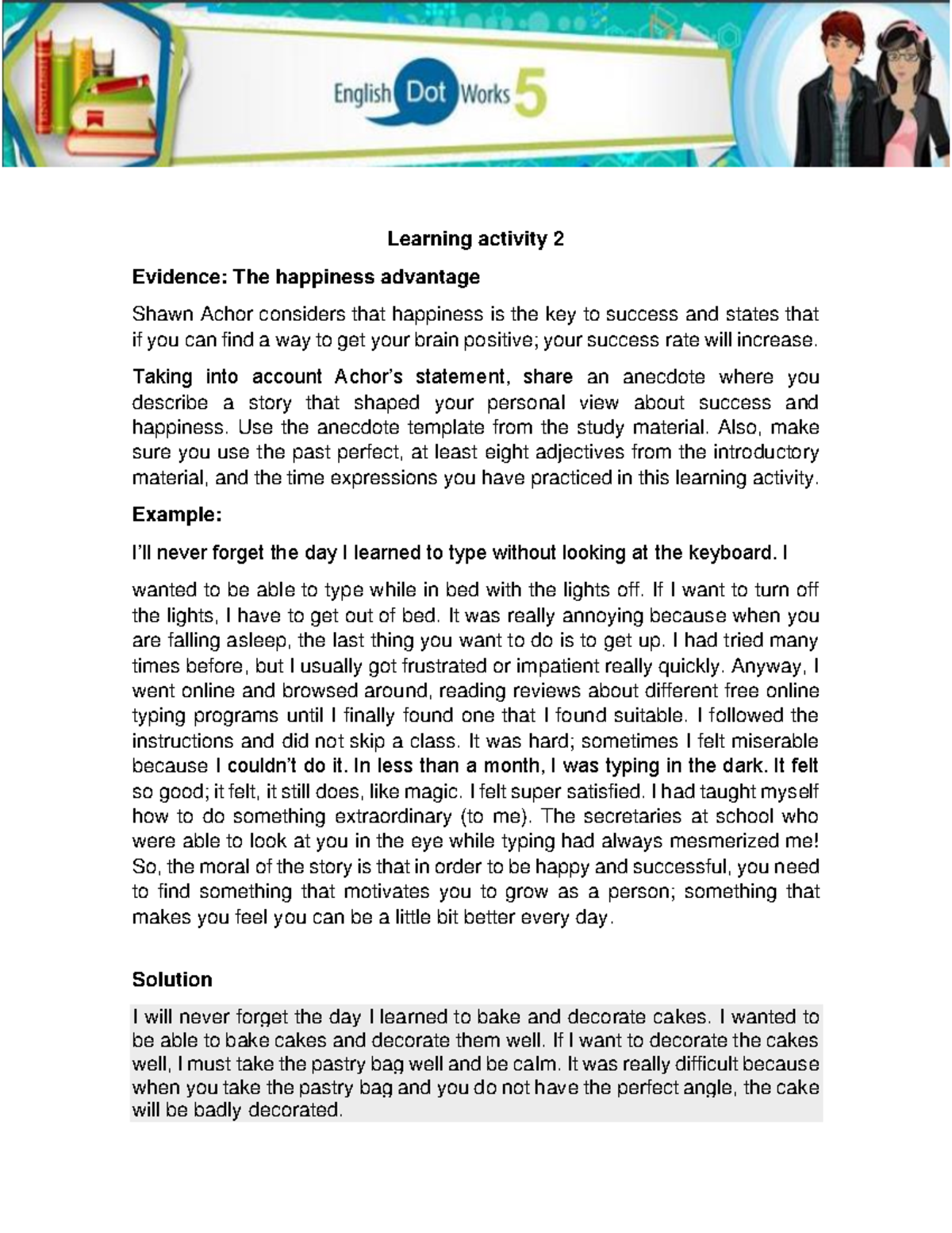 Evidence The happiness advantage laura ramirez - Learning activity 2 ...