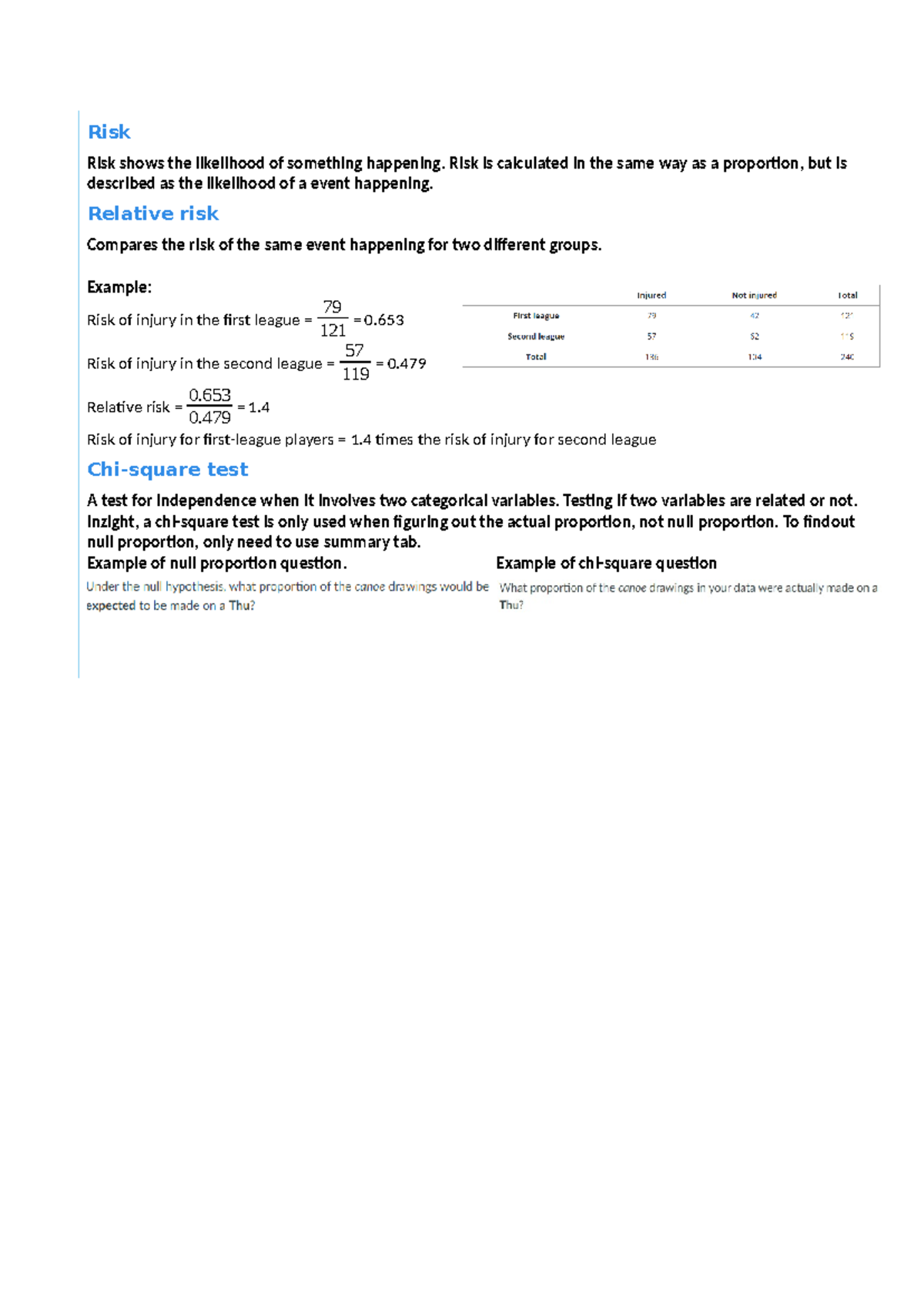 Chapter 10 - distribution - Risk Risk shows the likelihood of something ...