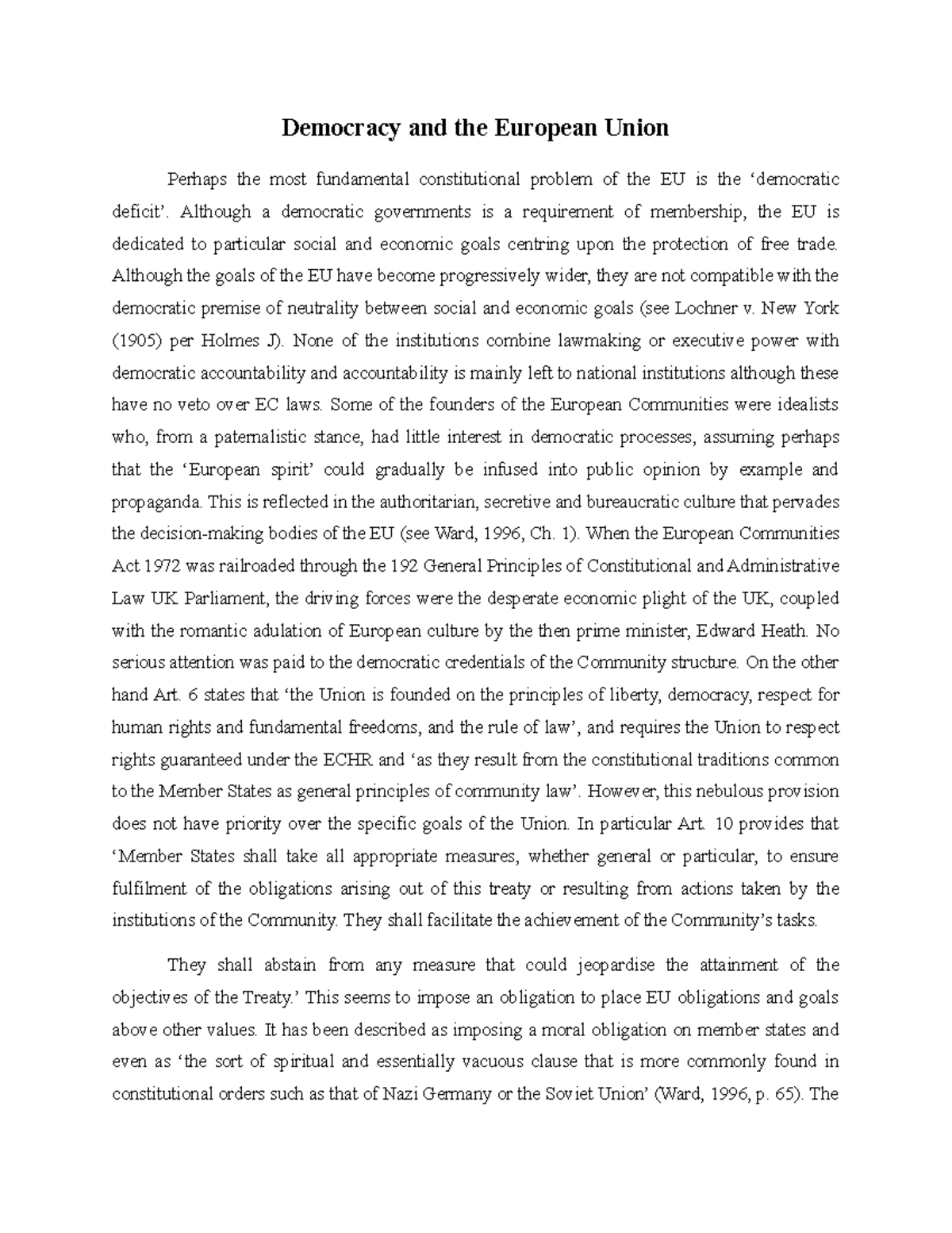 Democracy and the European Union - Democracy and the European Union ...