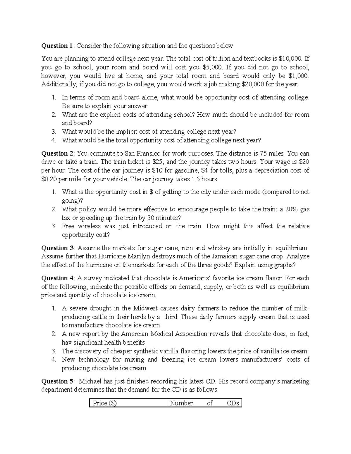 Homework IBD - sdfs - Question 1: Consider the following situation and the questions below You ...