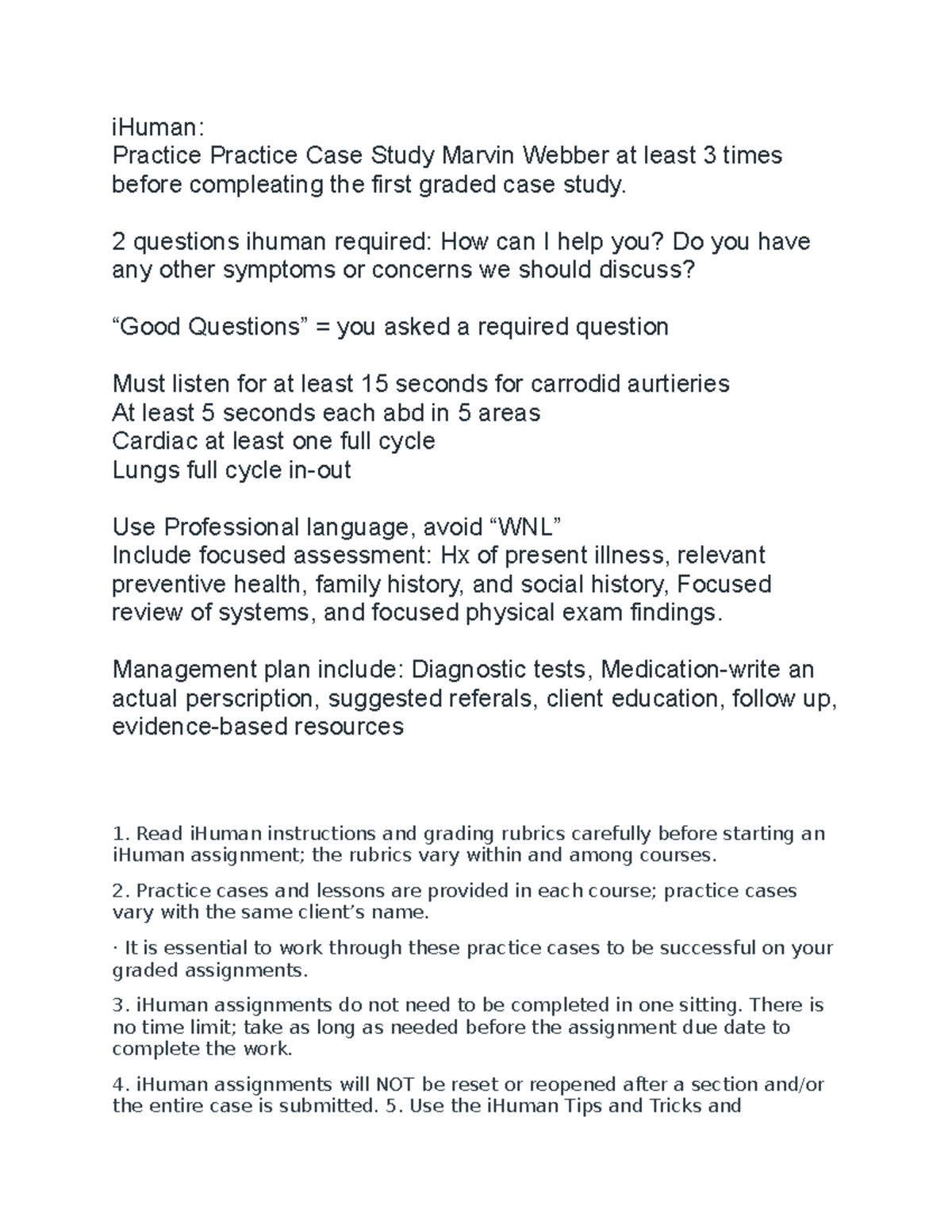 I Human Tips and Tricks - iHuman: Practice Practice Case Study Marvin ...