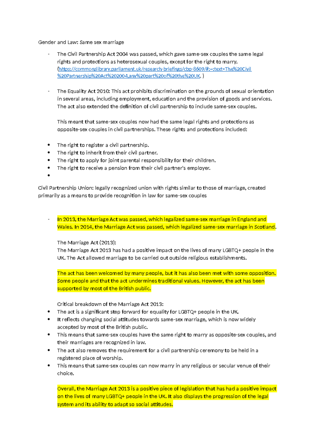 Week 5 I Gender and Law - Summary Legal Skills - Gender and Law: Same ...