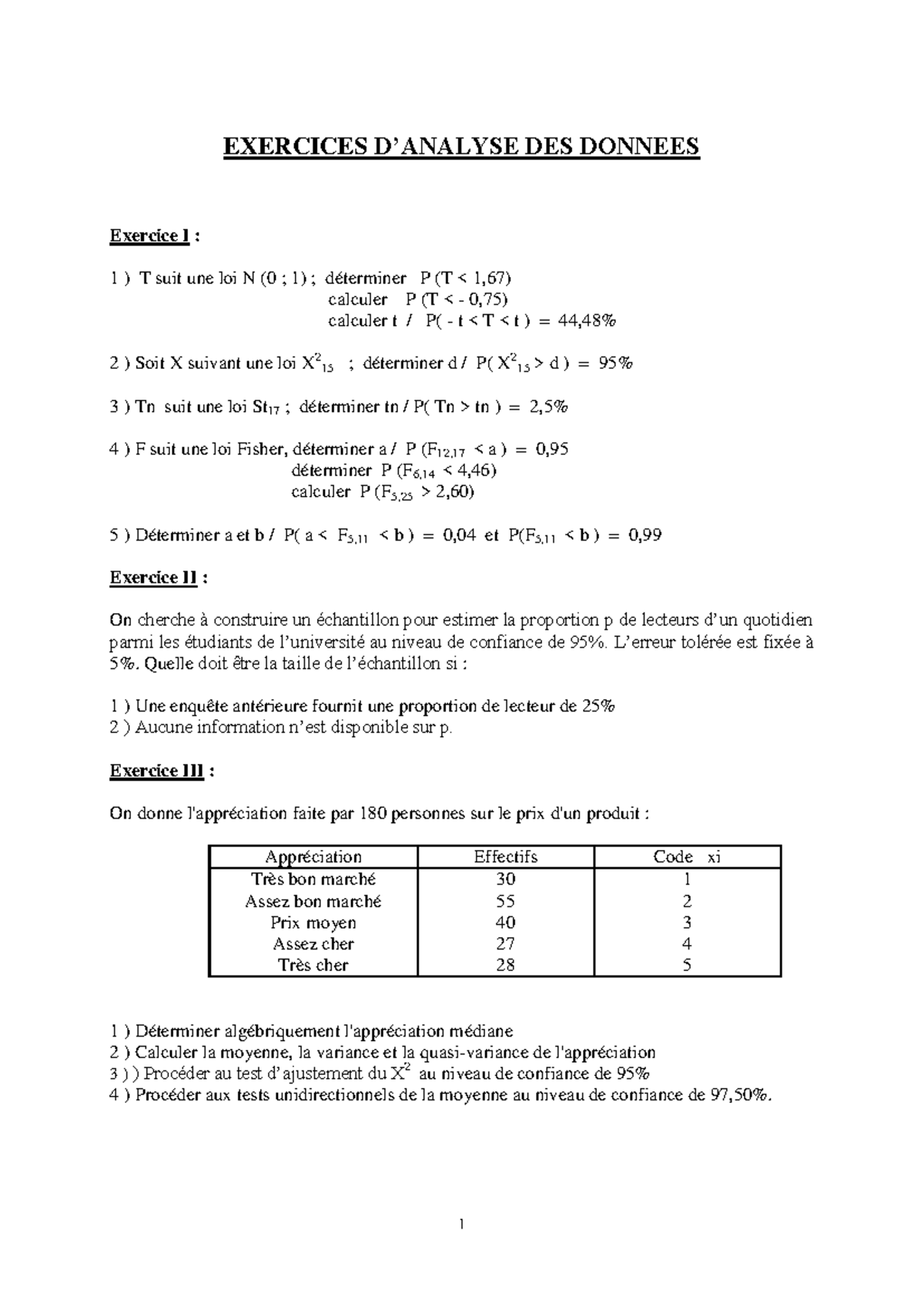 AD-EXcorrig - analyse des données - EXERCICES D’ANALYSE DES DONNEES ...