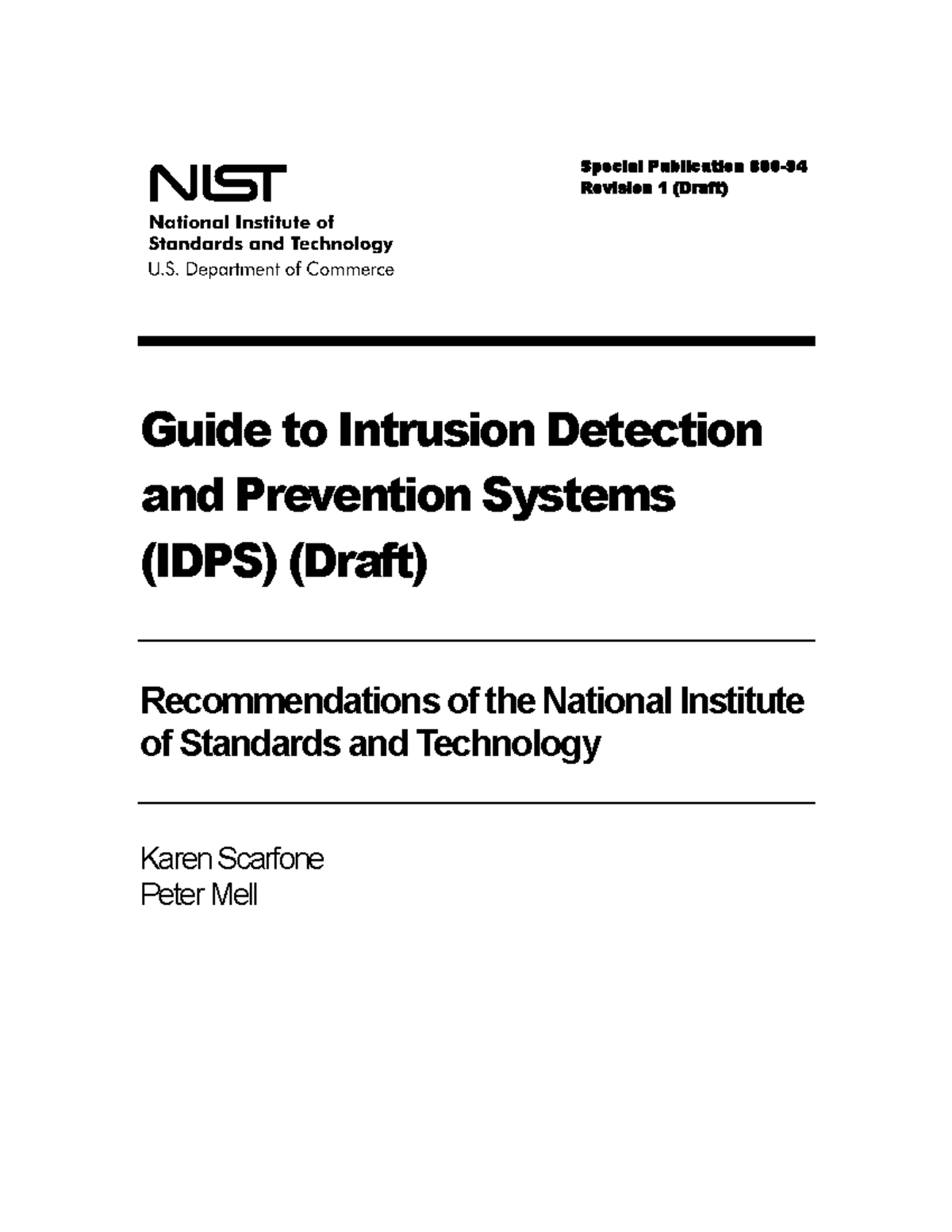 Intrusion Detection and Prevention principles - Information Technology ...