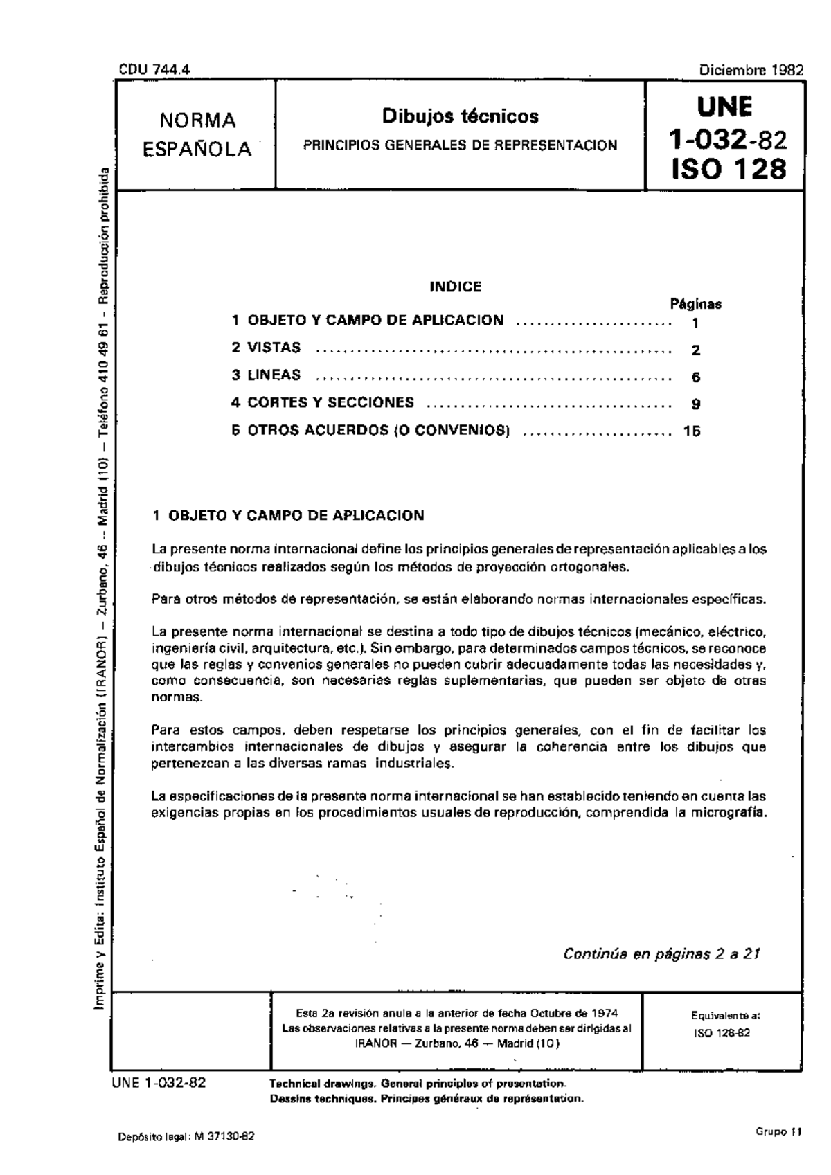 Norma une 1 032 82 dibujos tc389cnicos principios generales de ...