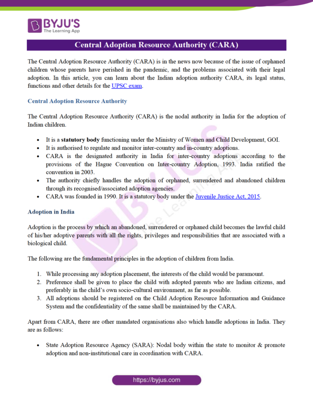 CARA - cara - The Learning App Central Adoption Resource Authority ...