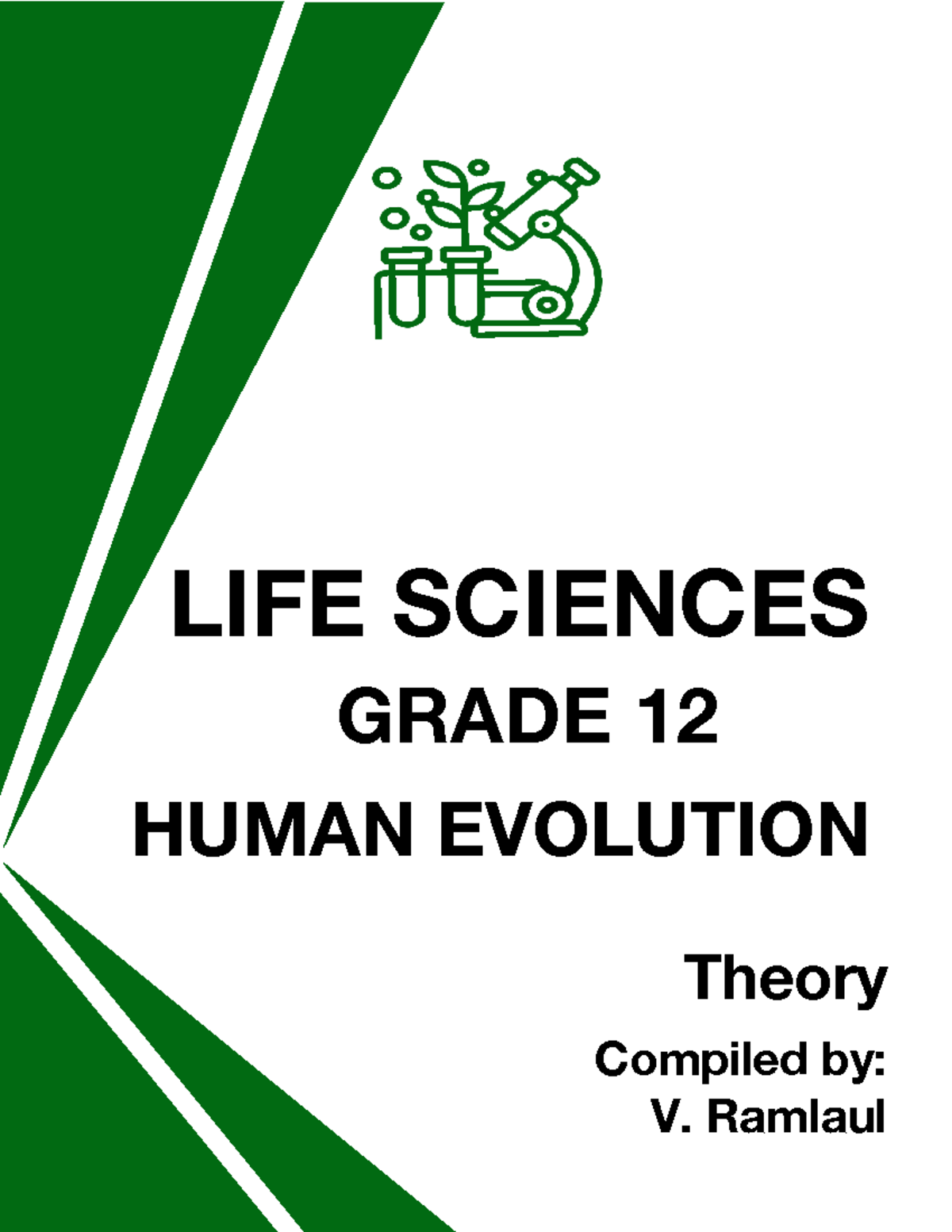 grade 12 Human Evolution Theory summary. - LIFE SCIENCES GRADE 12 ...